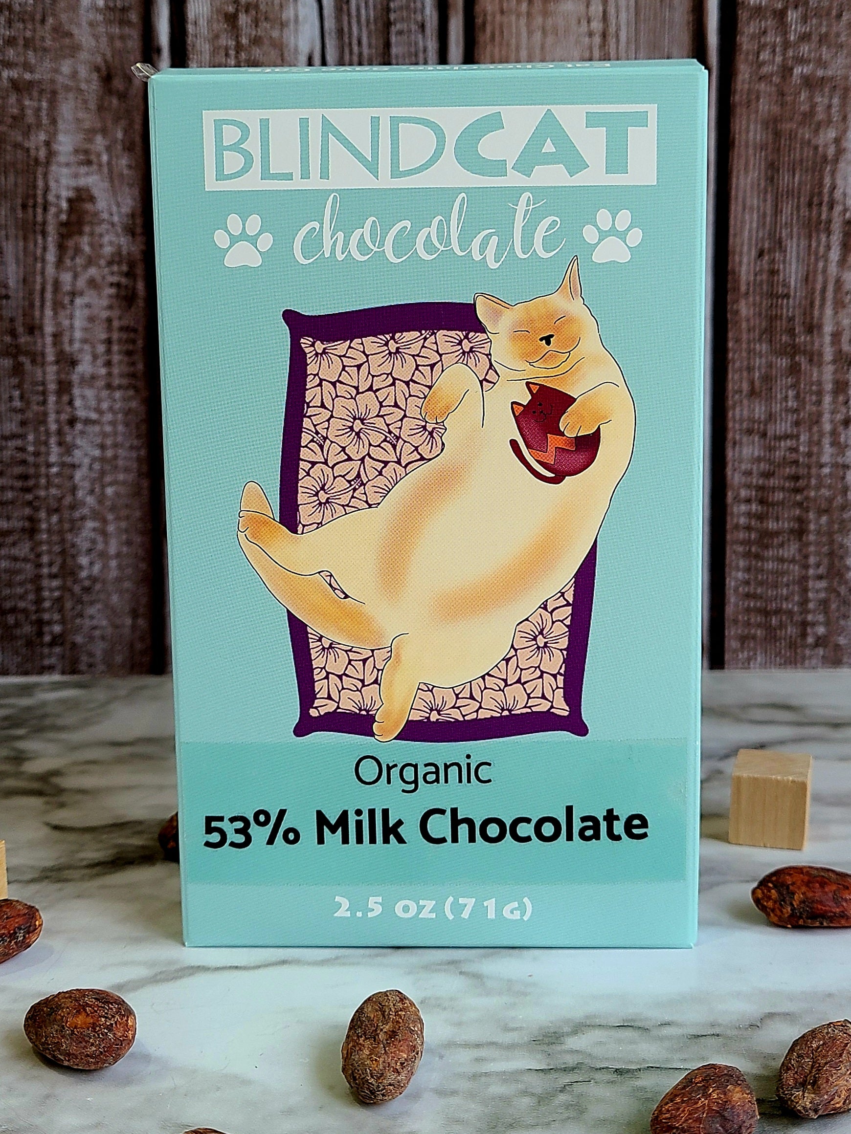 53% Organic Milk Chocolate – Blind Cat Chocolate